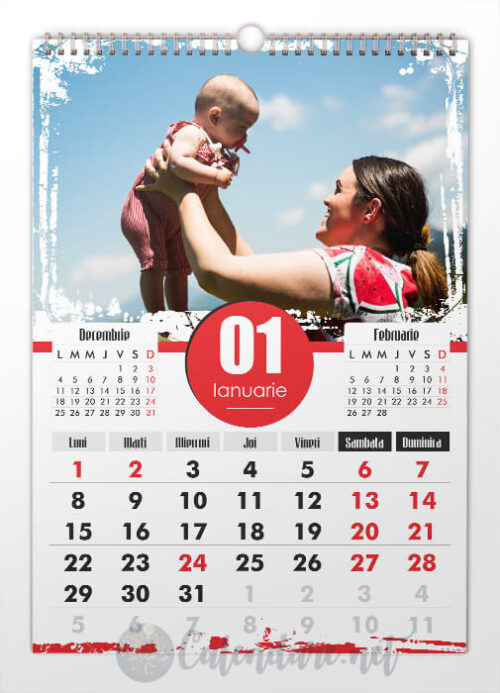 Calendar de perete personalizat - Model 04, Calendar personalizat