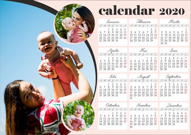 Calendar magnetic personalizat - Model 9, Calendare personalizate