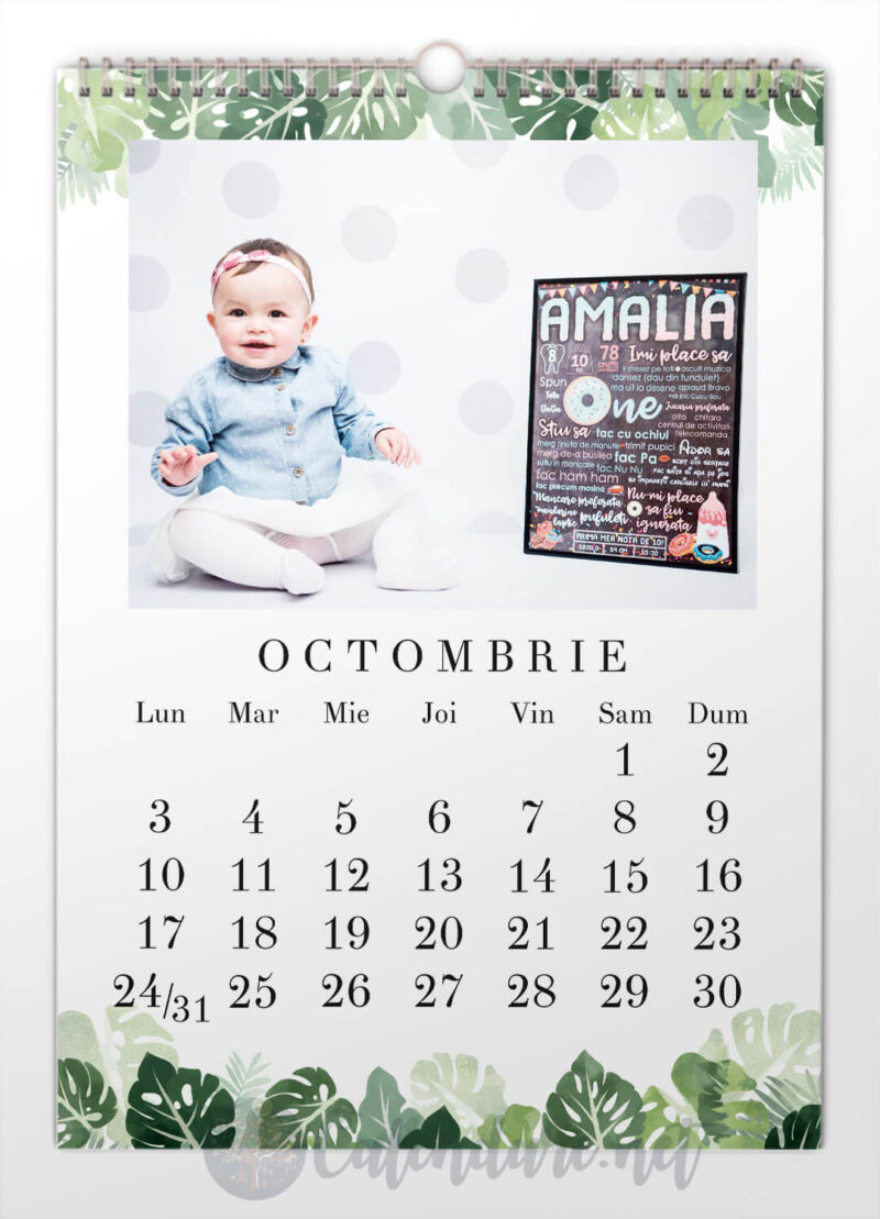 Calendar de perete personalizat - Model 02, Calendar personalizat